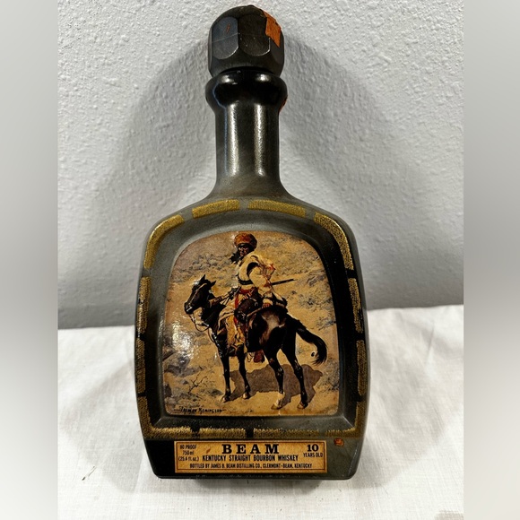 Jim Beam | Dining | Vtg 979 Jim Beams Choice Frederic Remington Indian ...